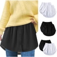 CAIXIA 2 Pcs Women's Shirt Extenders Mini Adjustable Layering Fake Top ...