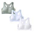 CAIXIA 3 Pack Teen Girls Training Bra Supportive Seamless Sports Bras ...