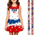 CAIXIA 4th of July Dresses for Kids Girls Cute American Flag Stars A ...