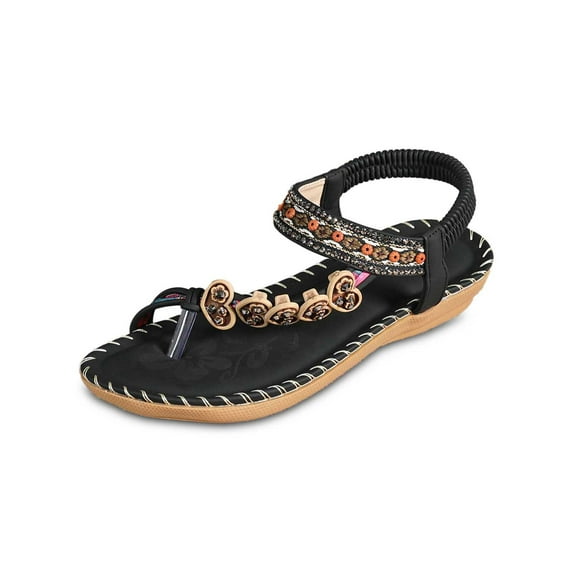 CAIXIA Beach Sandals For Women Women's Flat -On Sandals for Beach ...