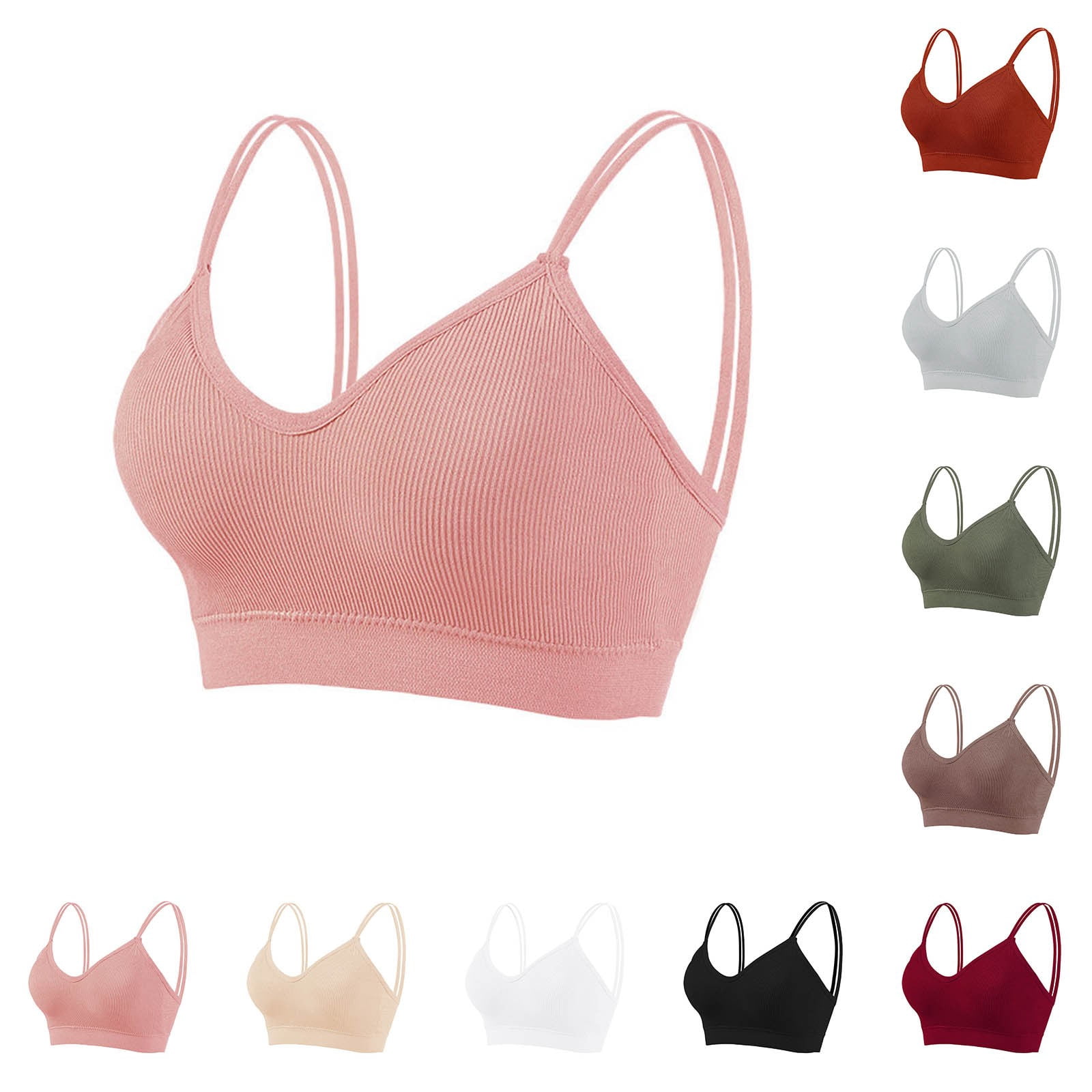 CAIXIA Bras for Older Women No Underwire Wireless Jelly Bra for Women ...