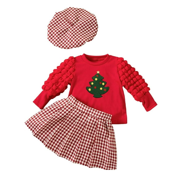 CAIXIA Christmas Dress Toddler Girl Christmas Winter Girls Outfits Set ...