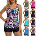 CAIXIA Classic Two Piece Tankini Swimsuits for Women, Racerback Bathing ...