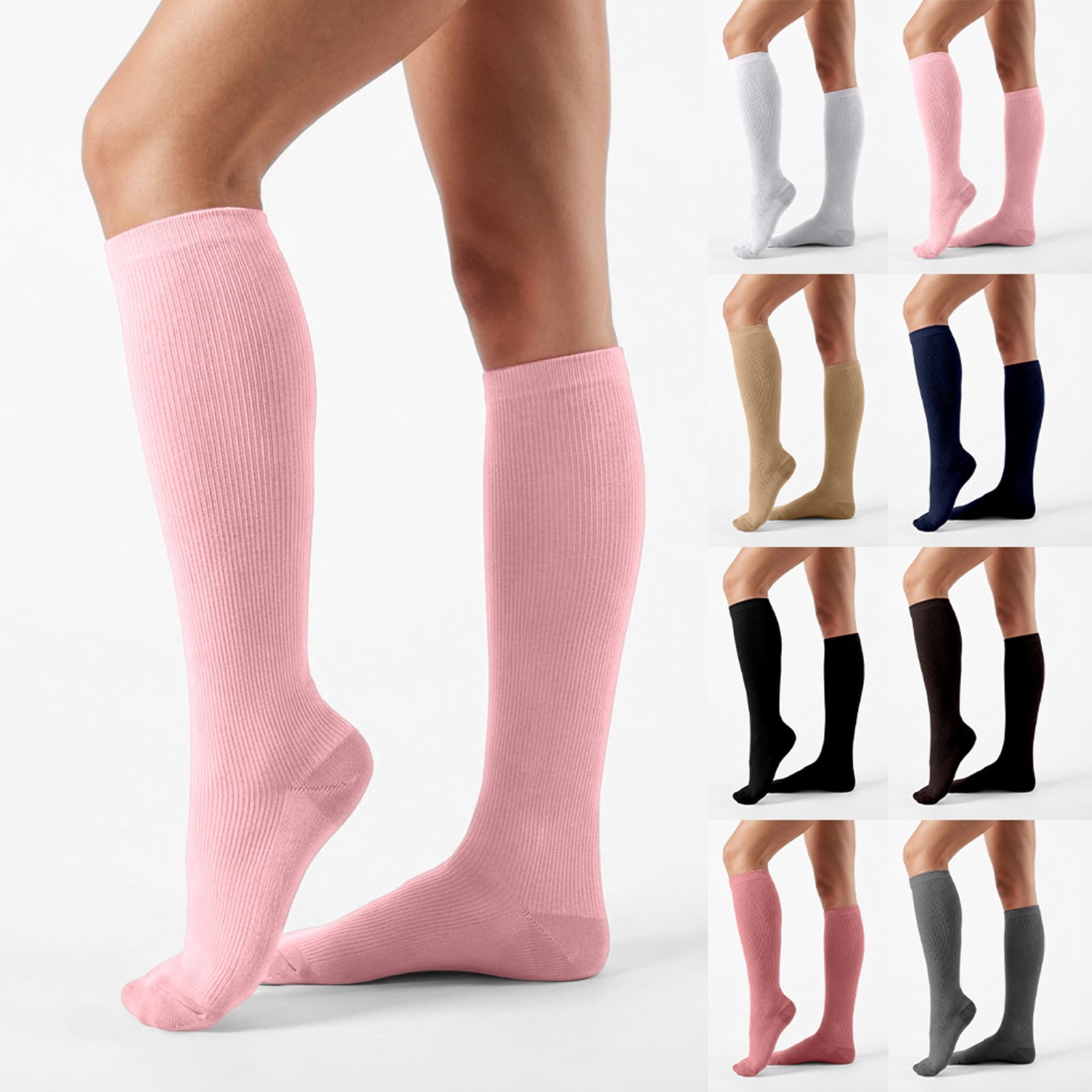 CAIXIA Compression Socks For Women Men - 15-20 mmHg Knee High ...