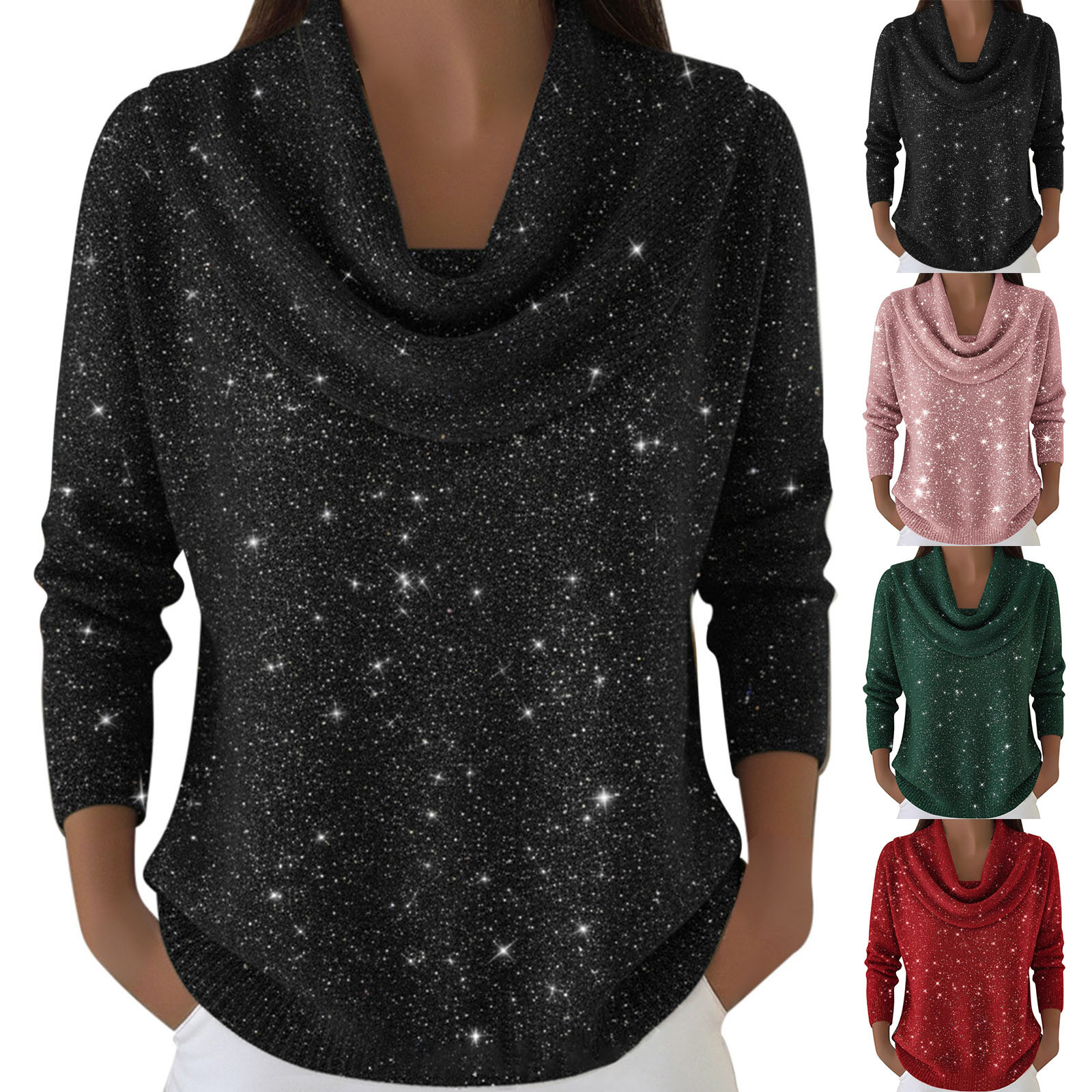 CAIXIA Cozy Sweaters for Women 2025 Knitted Casual Loose Pullover ...