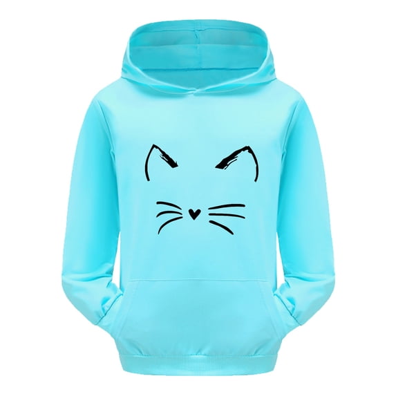 CAIXIA Cute Hoodies Girls Long Sleeve Hooded Pullover with Playful ...