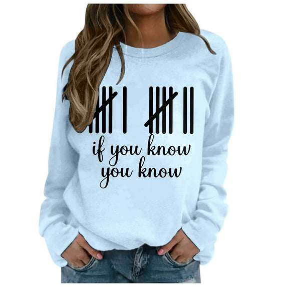 CAIXIA Cute Sweatshirts for Women Funny Graphic Long Sleeve Shirt Crew ...