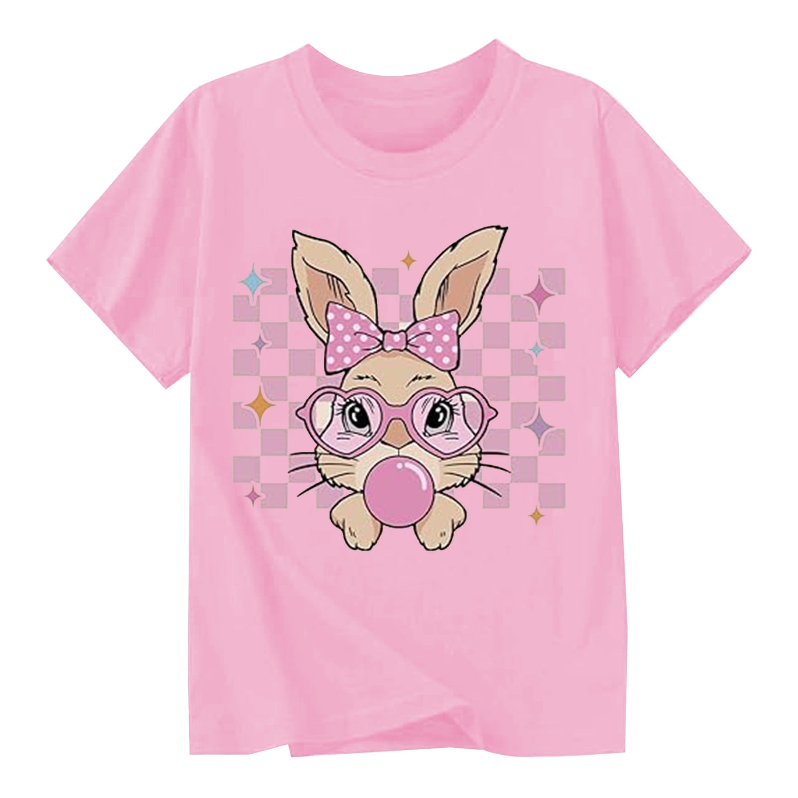 CAIXIA Easter Shirts Girls T Shirts Size 7 Rabbit Graphic School Shirt ...