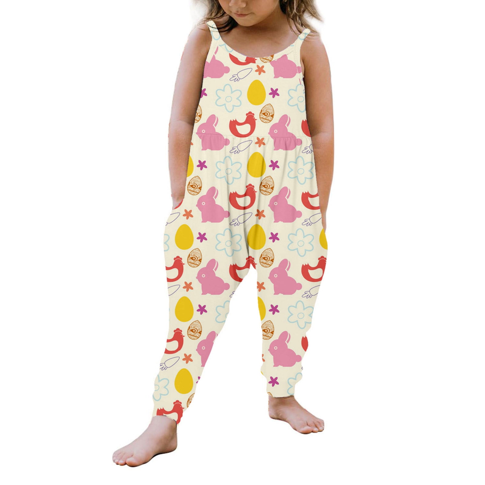 CAIXIA Easter Toddler Girls Kids Jumpsuit One Piece Playsuit Strap ...