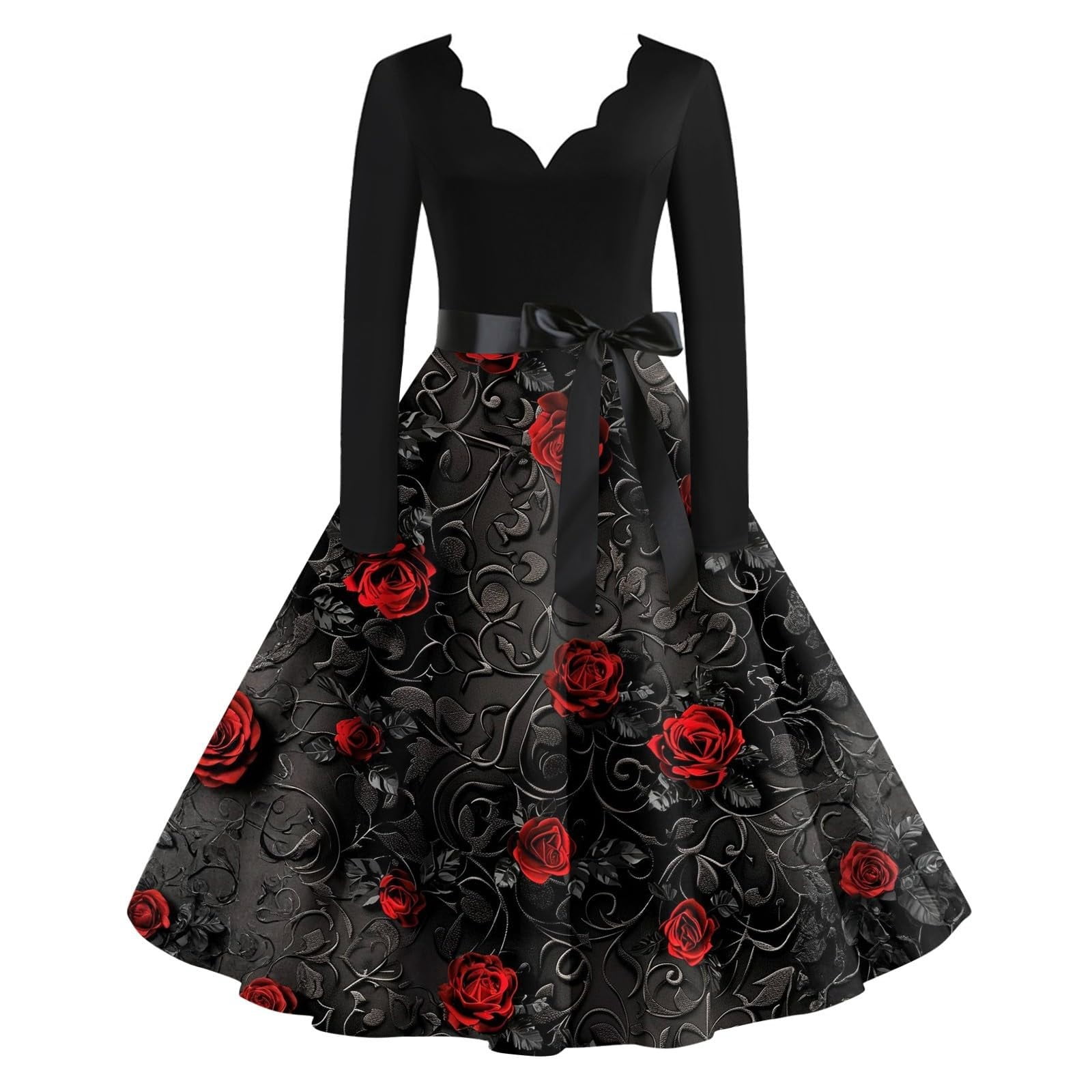 CAIXIA Fall Cocktail Dresses For Women Halloween,Flapper Swing Dress ...