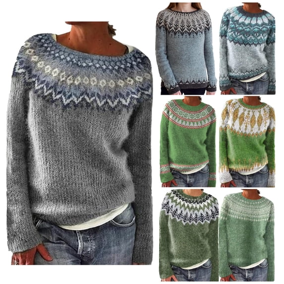 CAIXIA Fall Sweaters For Women Long Sleeve Pullover Tops Loose Soft ...