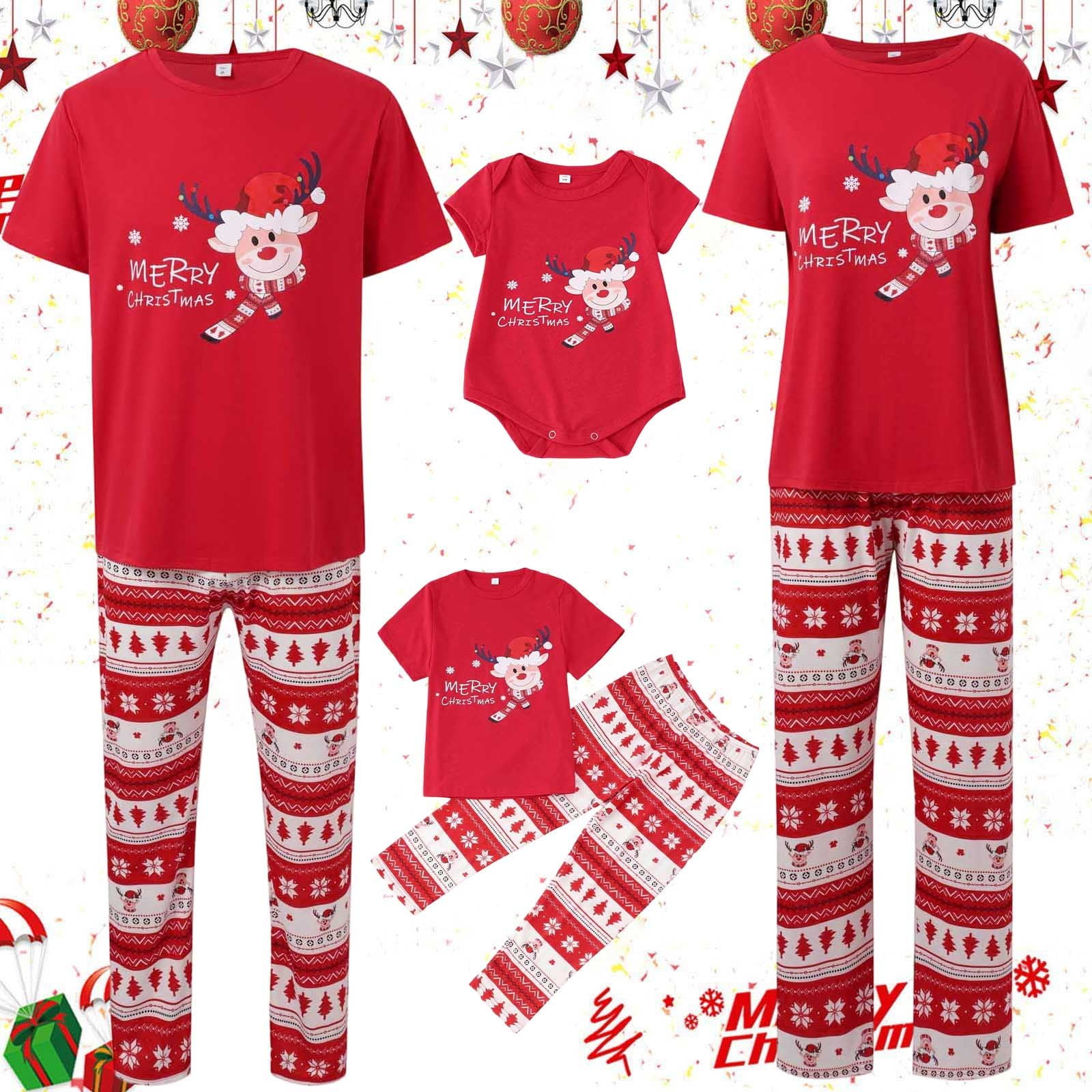 CAIXIA Family Christmas Pajamas Matching Sets, Xmas Pjs Mathching Set, Holiday Family Sleepwear ...