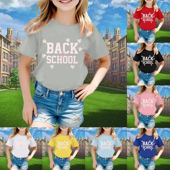 CAIXIA First Day Of School Shirt Boys Girl Cute Kindergarten T-Shirt ...