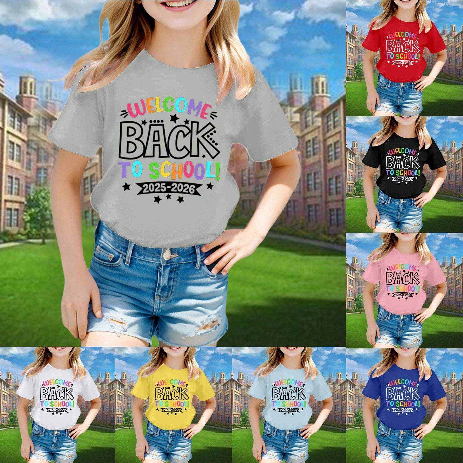 CAIXIA First Day Of School Shirt Girls Boys Happy First Day Of ...