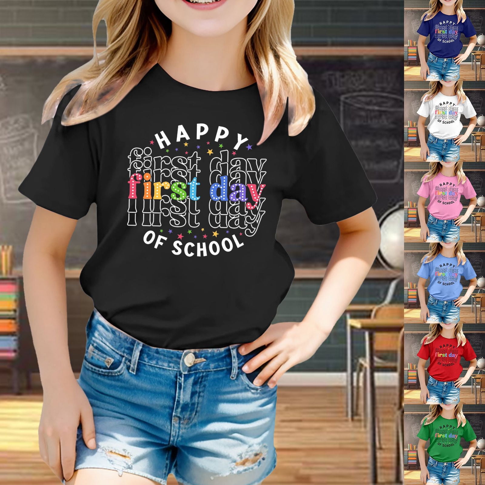 CAIXIA First Day Of School Shirt Kids Kindergarten Shirts for Girls ...