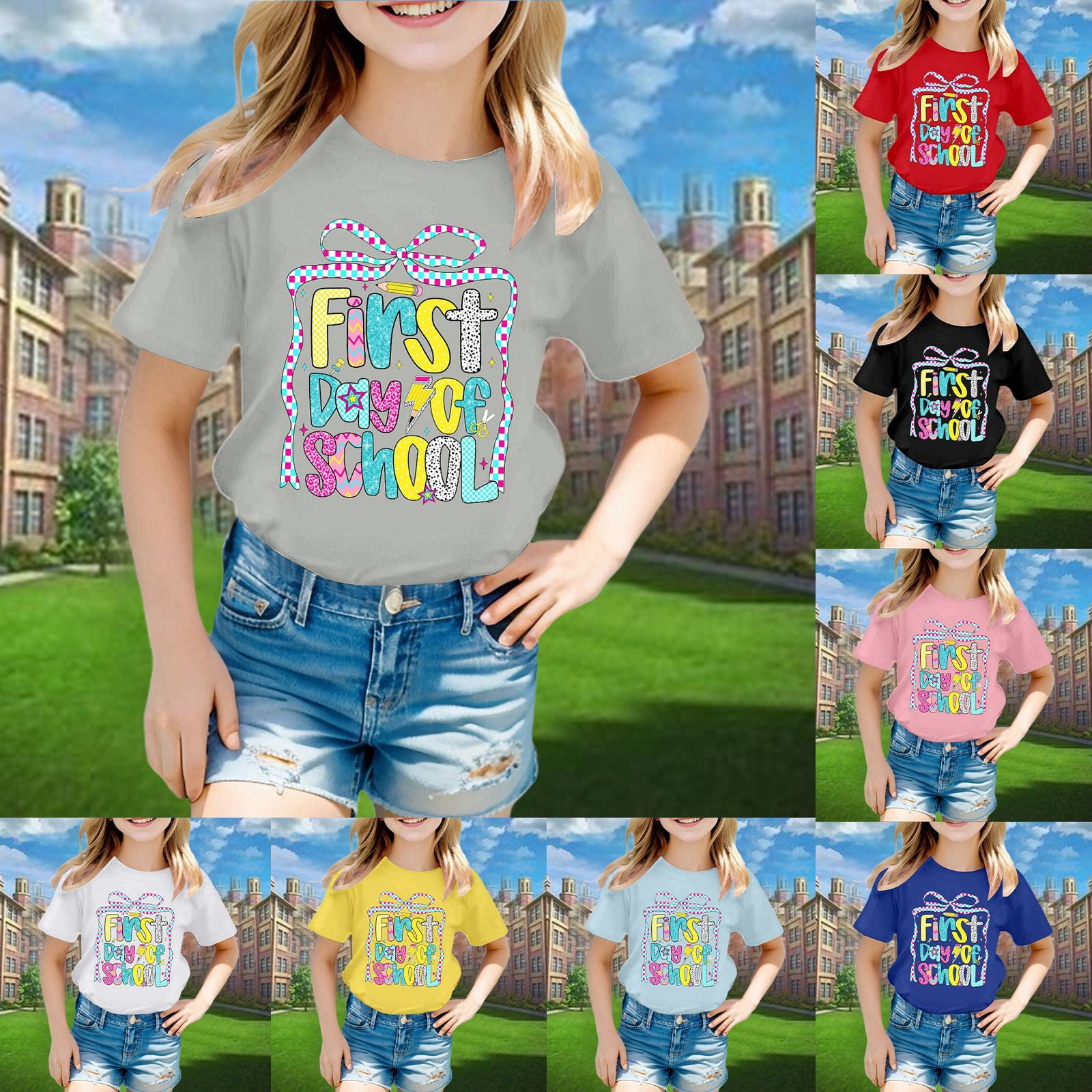 CAIXIA First Day Of School Shirt Toddler Boy Cute Kindergarten ...