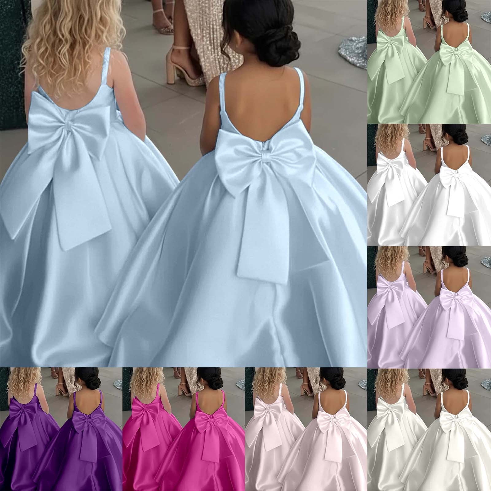 CAIXIA Flower Girl Dress With SleevesElegant Cathedral Train Gown For ...