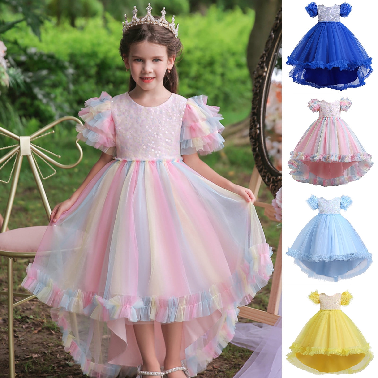 CAIXIA Flower Girl DressElegant Spring Summer Party Dress for Girls ...