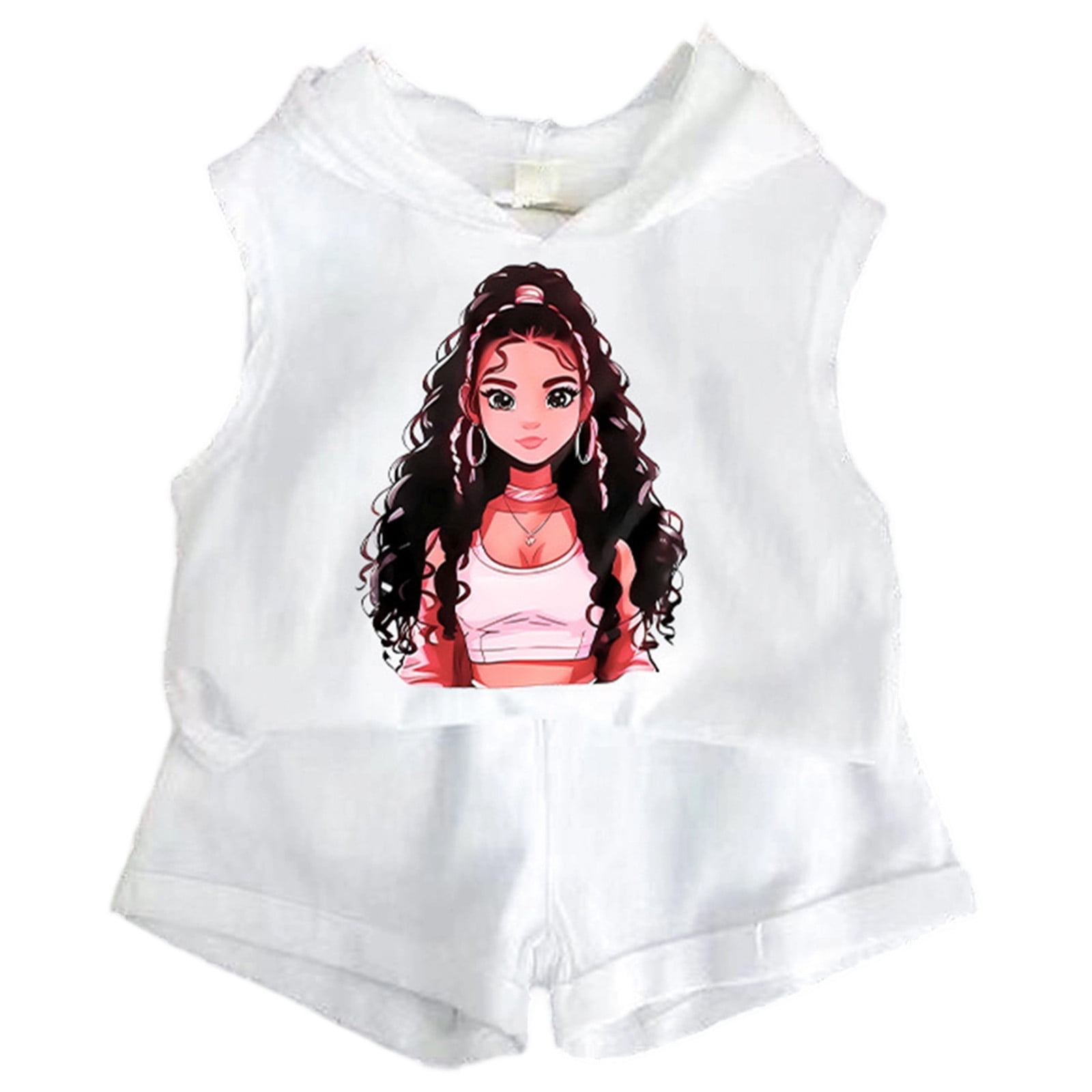 CAIXIA Girl Sets 5T Girls Summer Casual Playwear Set Cute Printed Tank ...