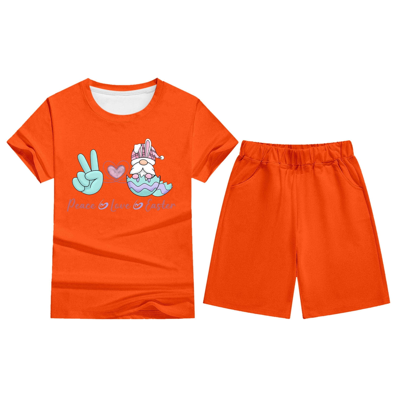 CAIXIA Girl's 2 Piece Outfits Kids Easter Themed Children's Printed ...