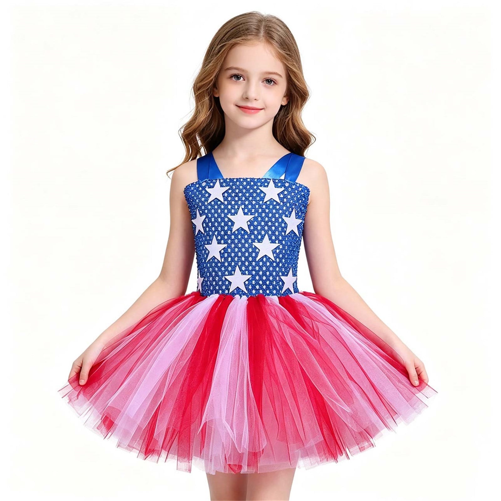 CAIXIA Girls 4th of July Dress American Patriotic Outfit USA ...