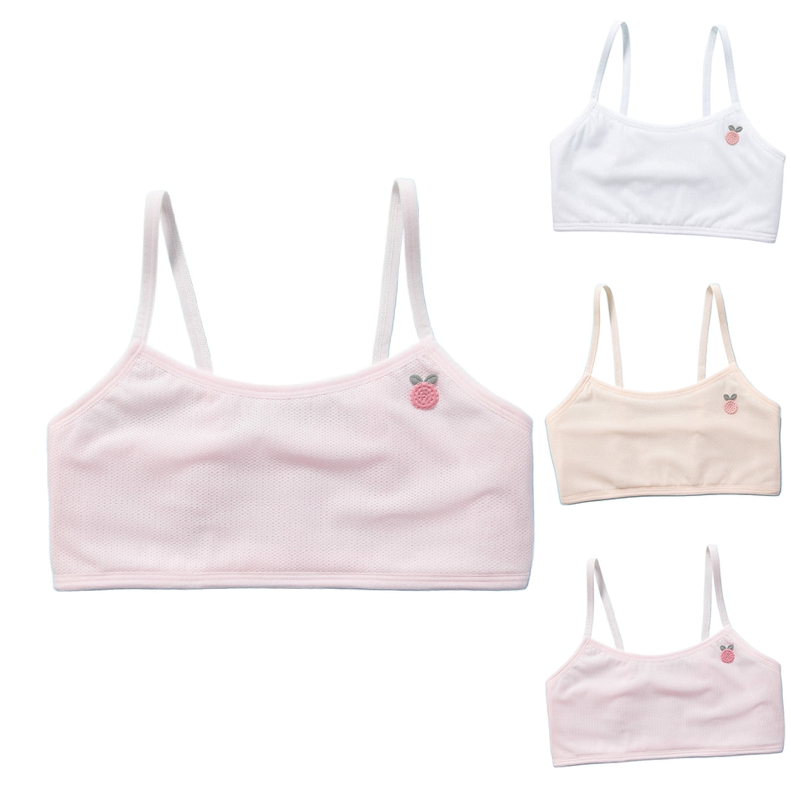 CAIXIA Girls Bras 8-10 Padded Girls First Sports Bra Seamless Bralette ...