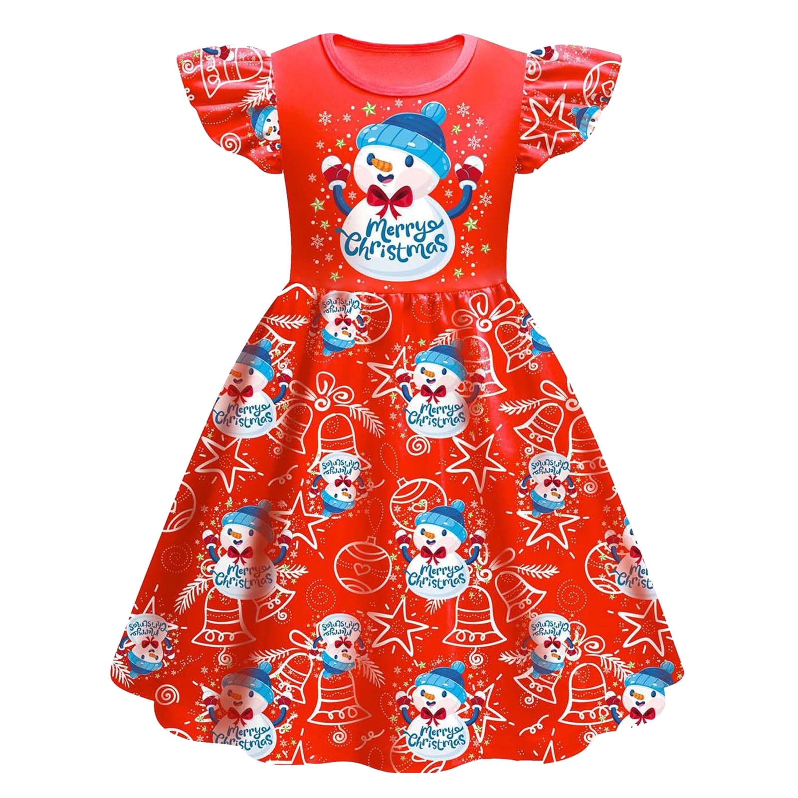 CAIXIA Girls Christmas Outfit Girls Christmas Party Dress Elegant ...