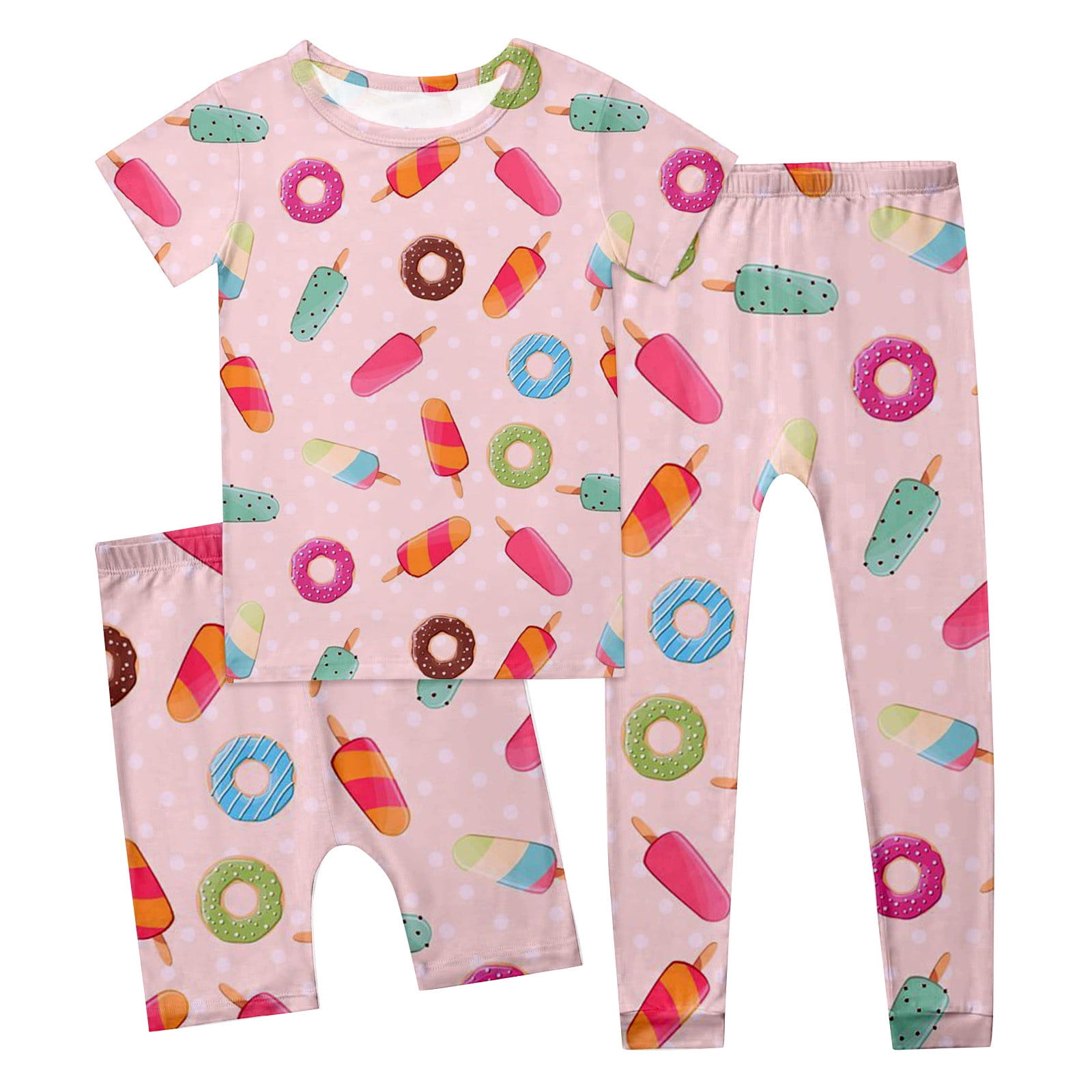 CAIXIA Girls Clothes Size 10 12 3-Piece Summer Short Sets Cute Printed ...