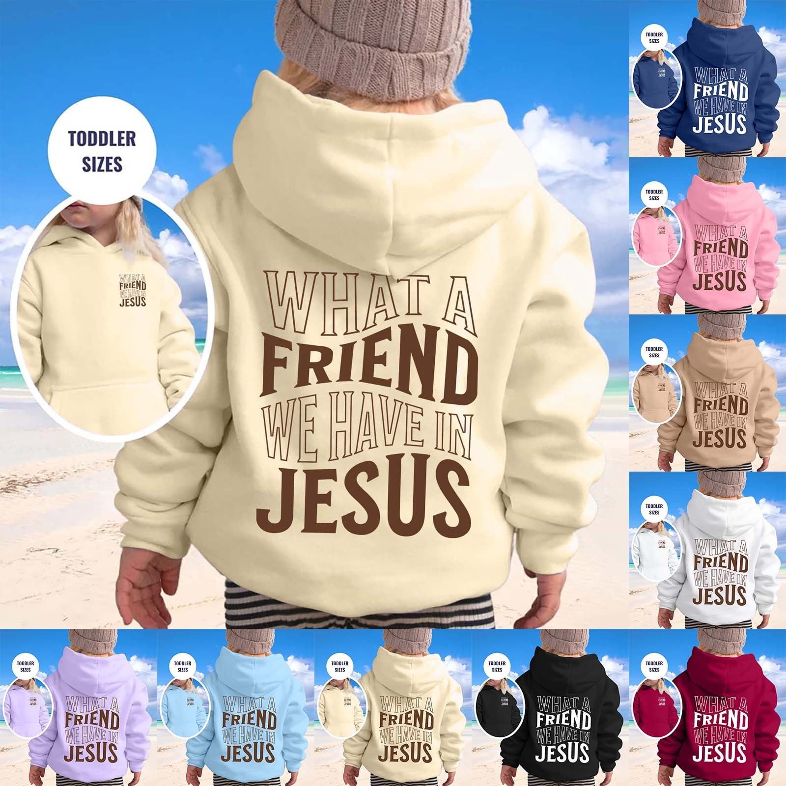 CAIXIA Girls Graphic Hoodies Soft Fall Hooded Sweatshirts Long Sleeve ...