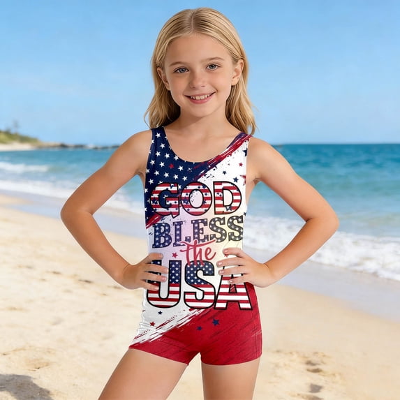 CAIXIA Girls One Piece Swimsuits Size 10-12 Bathing Suits Drawstring ...
