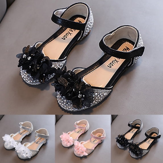 CAIXIA Girls Sandals Girls Sandals High Heel Strappy Ankle Strap Dress ...