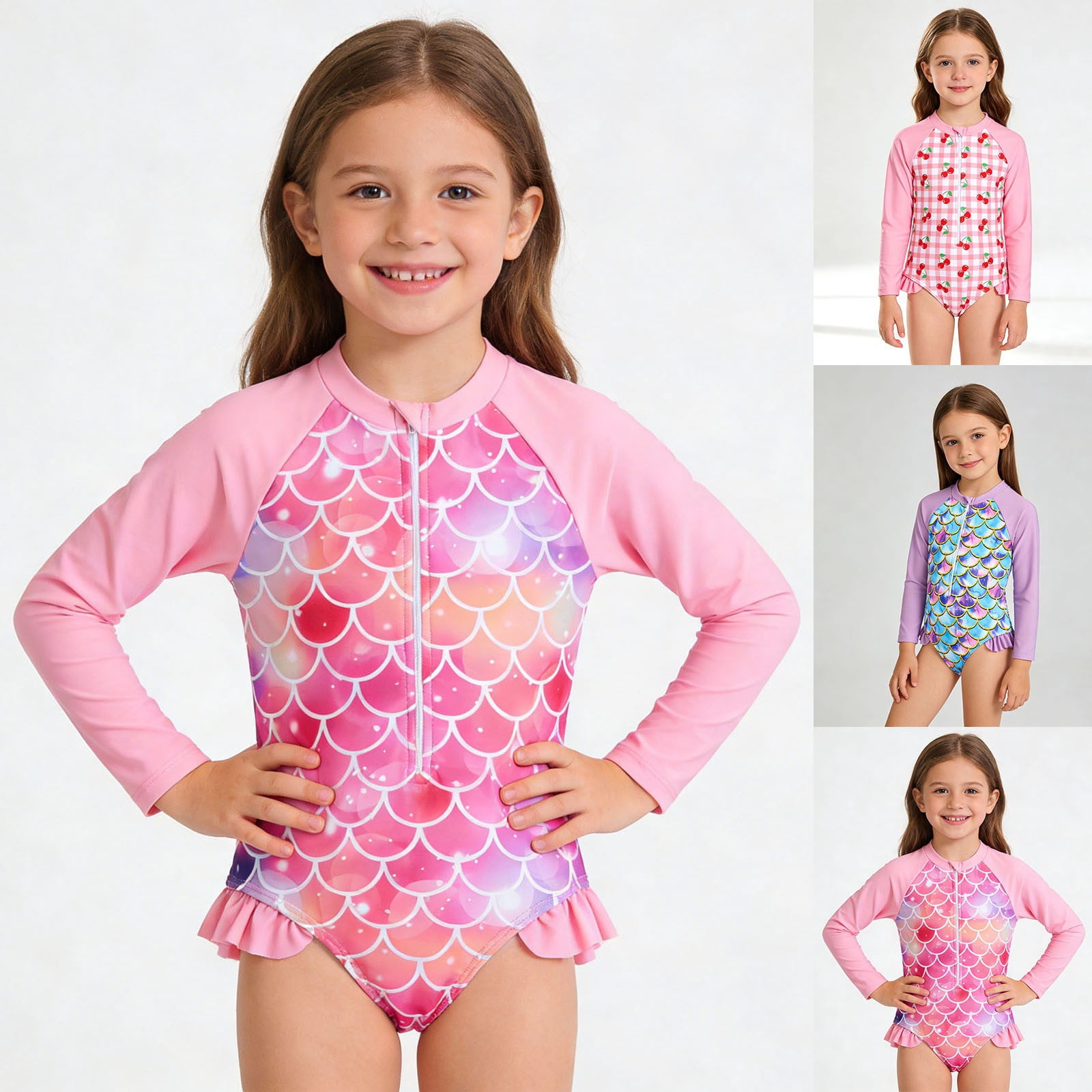 CAIXIA Girls Swimsuit Teen Girl One Piece Rash Guard Bathing Suits ...