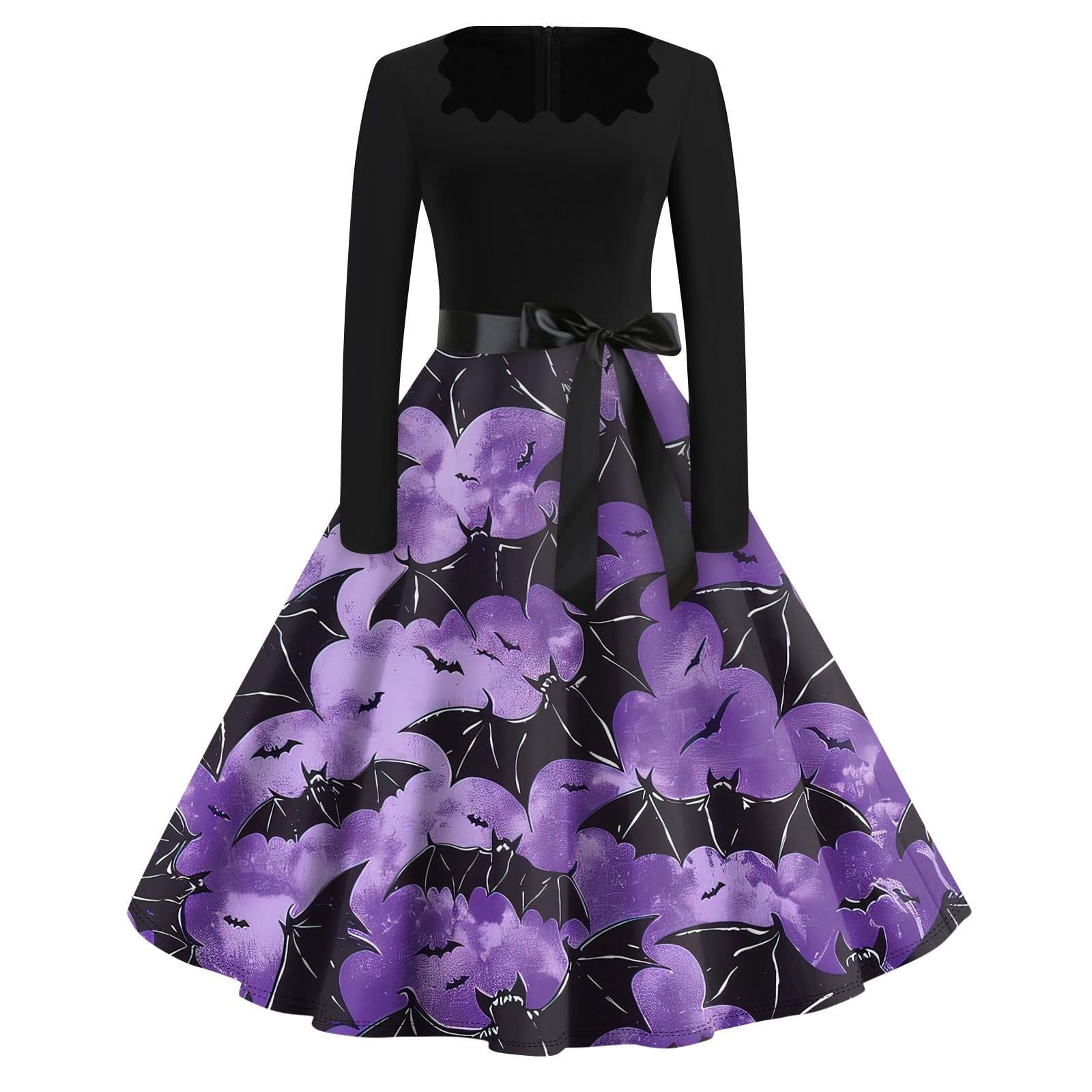 CAIXIA Halloween Dresses For Women Long Sleeve,Swing Cocktail Party ...