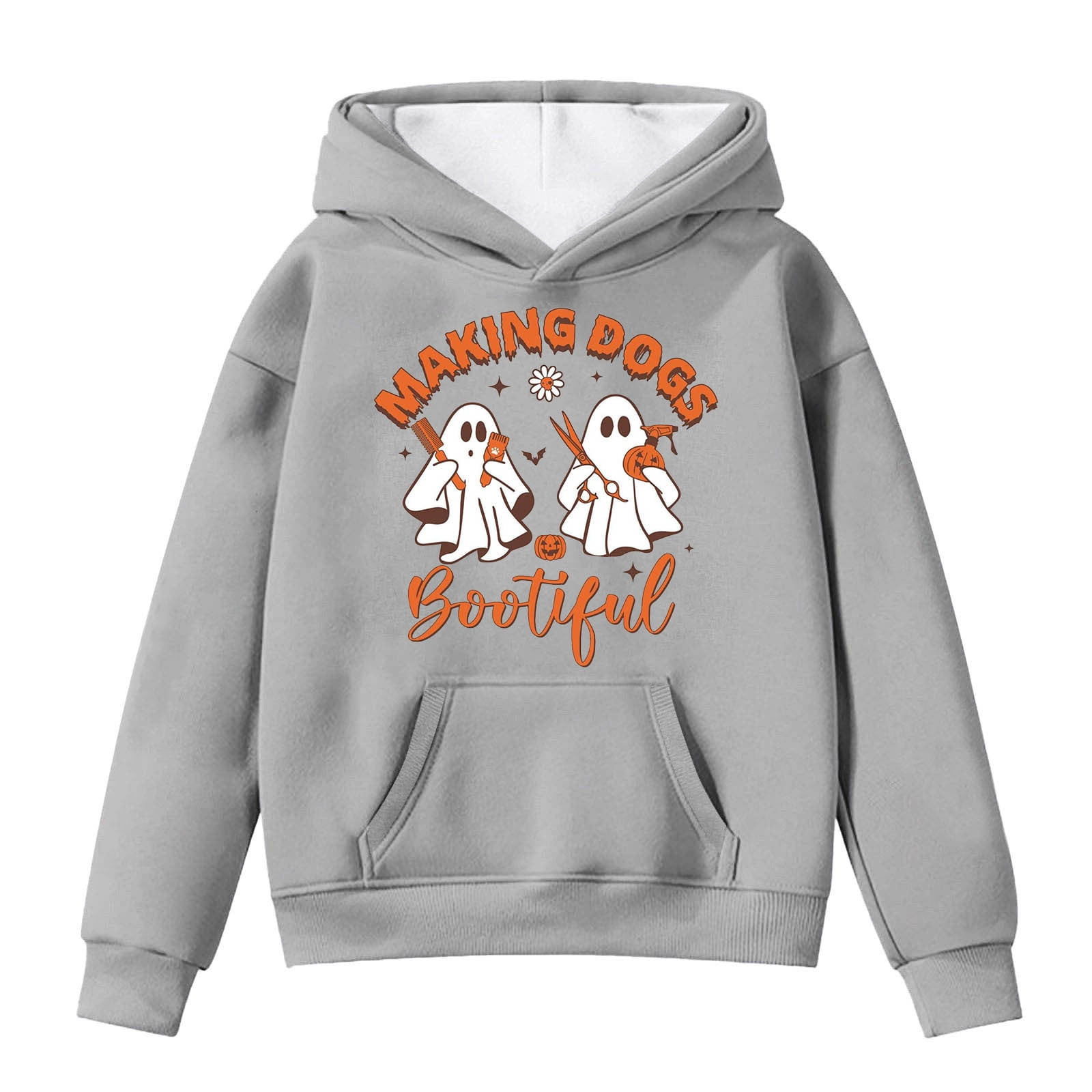 CAIXIA Halloween Hoodies For Girls,Halloween Print Long Sleeve Hooded ...
