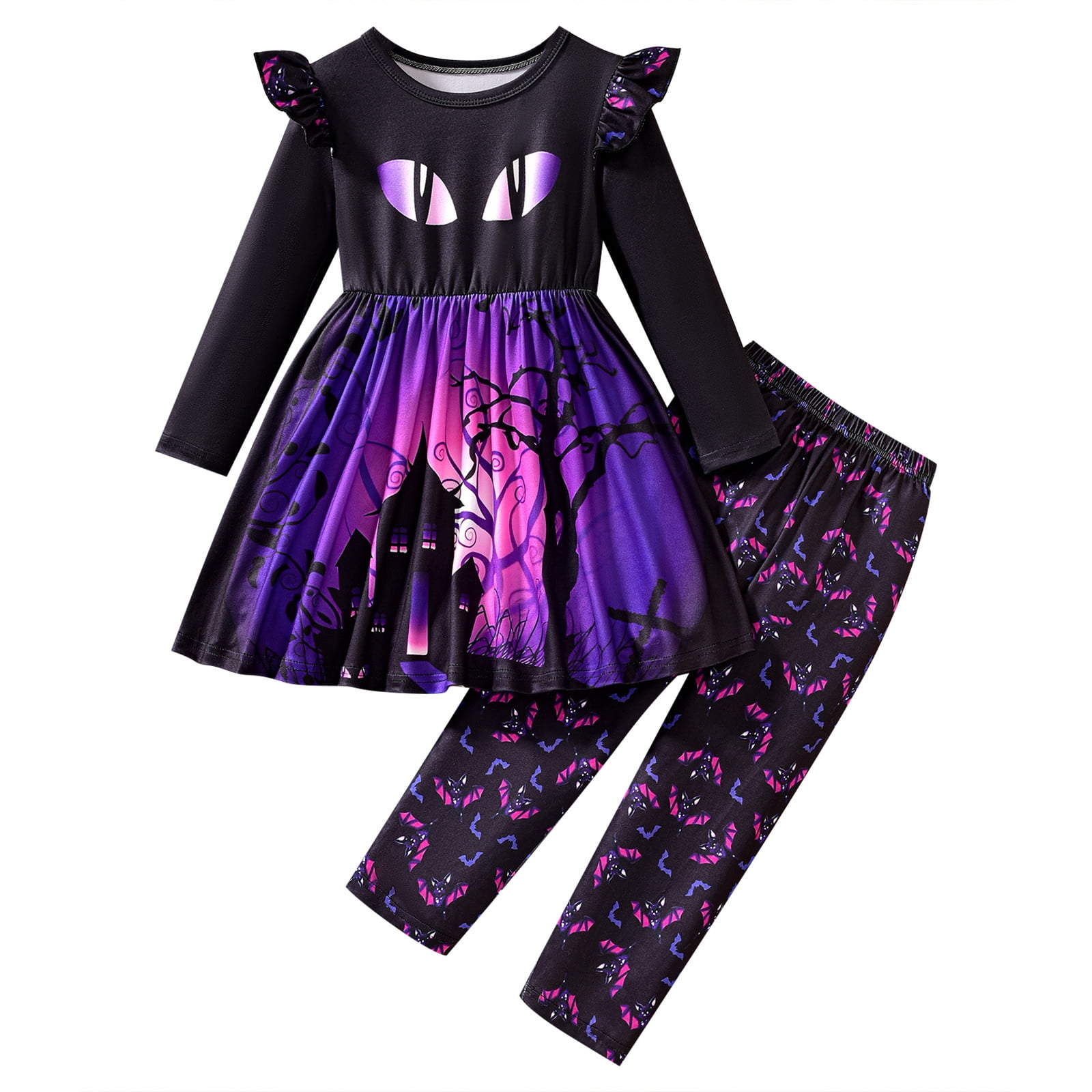CAIXIA Halloween Outfits For Toddler Girls 5T,Halloween Girls Outfits Toddler Set Cute Round ...