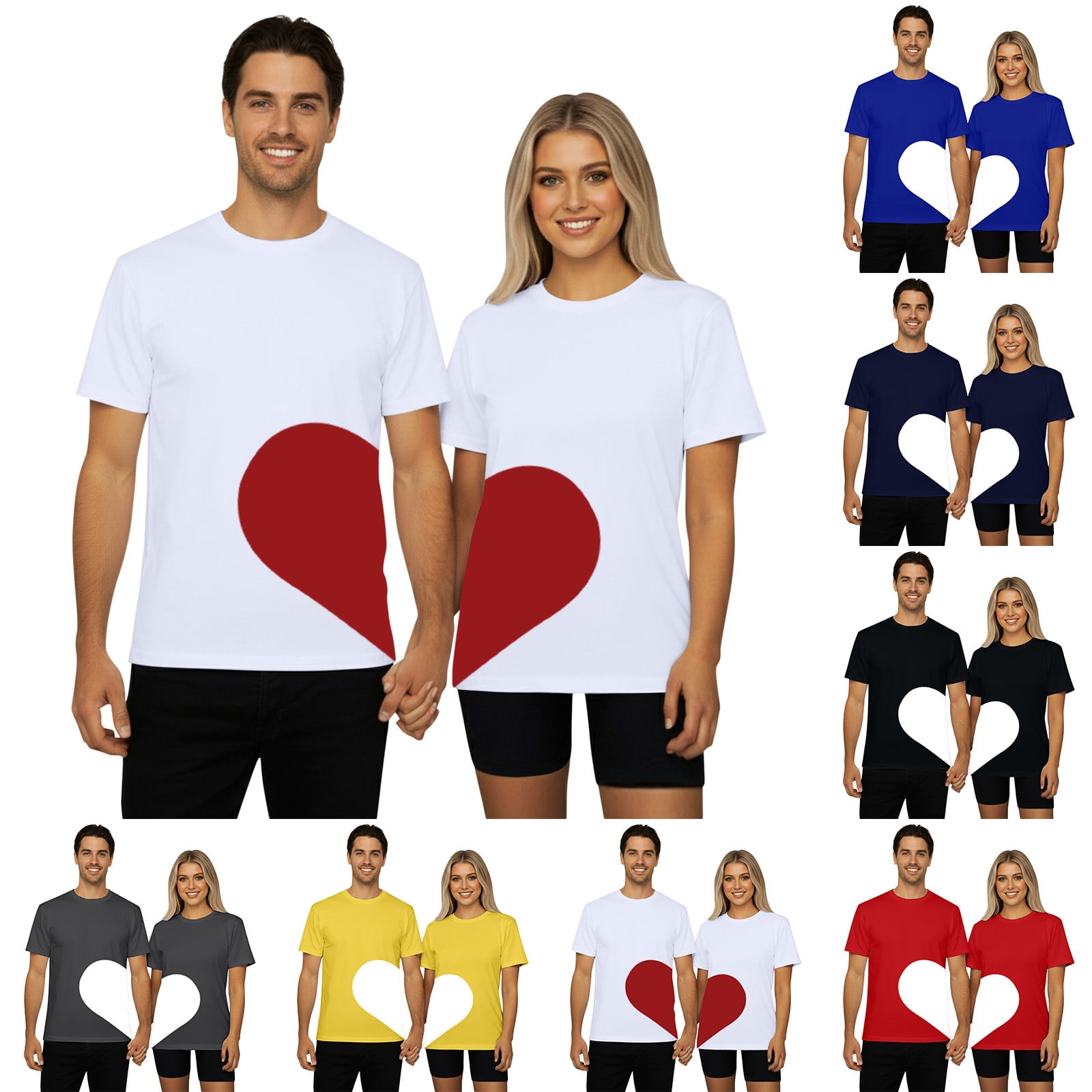 CAIXIA His and Hers Matching Shirts for Couples, Valentine's Day ...