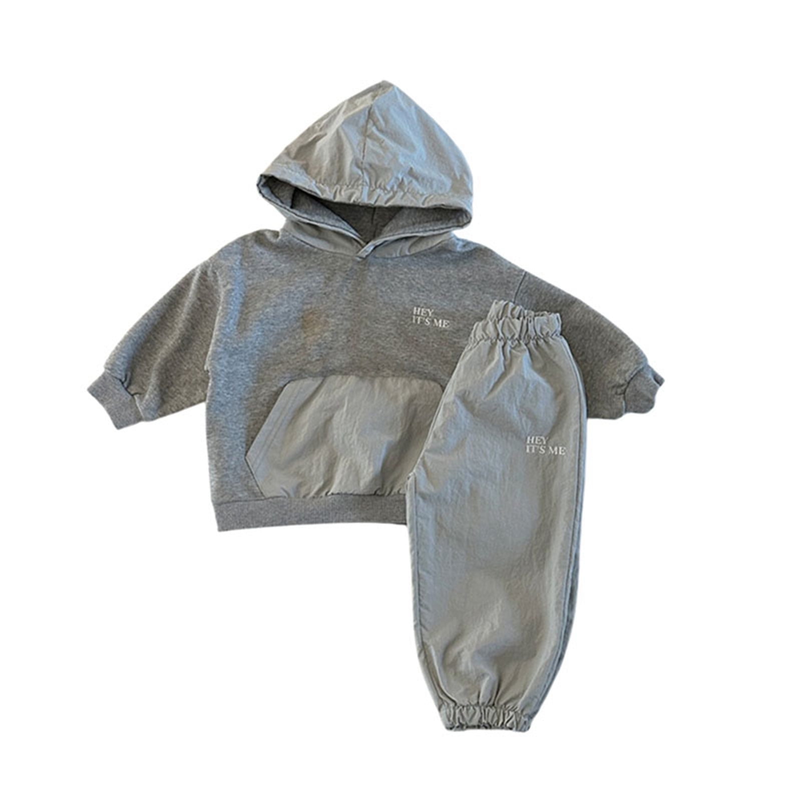 CAIXIA Infant Baby Boy Fall Clothes Set,Boy's And Grls' Fashion Personality Solid Color Hoodie ...