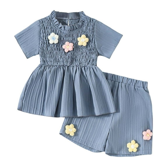 CAIXIA Infant Baby Girl Outfit Toddler Girls Floral Summer Two Piece ...