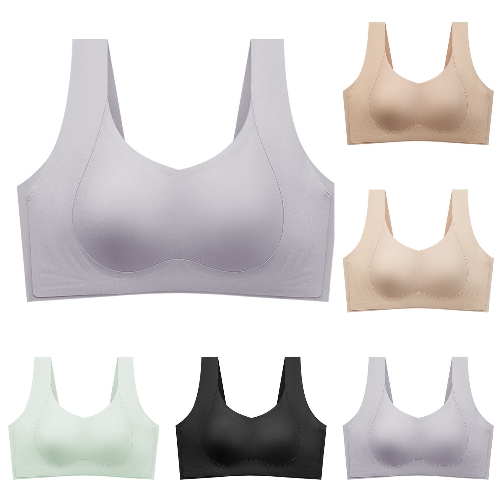 CAIXIA Jelly Bras for Women Push Up Bra No Underwire Womens Bras ...