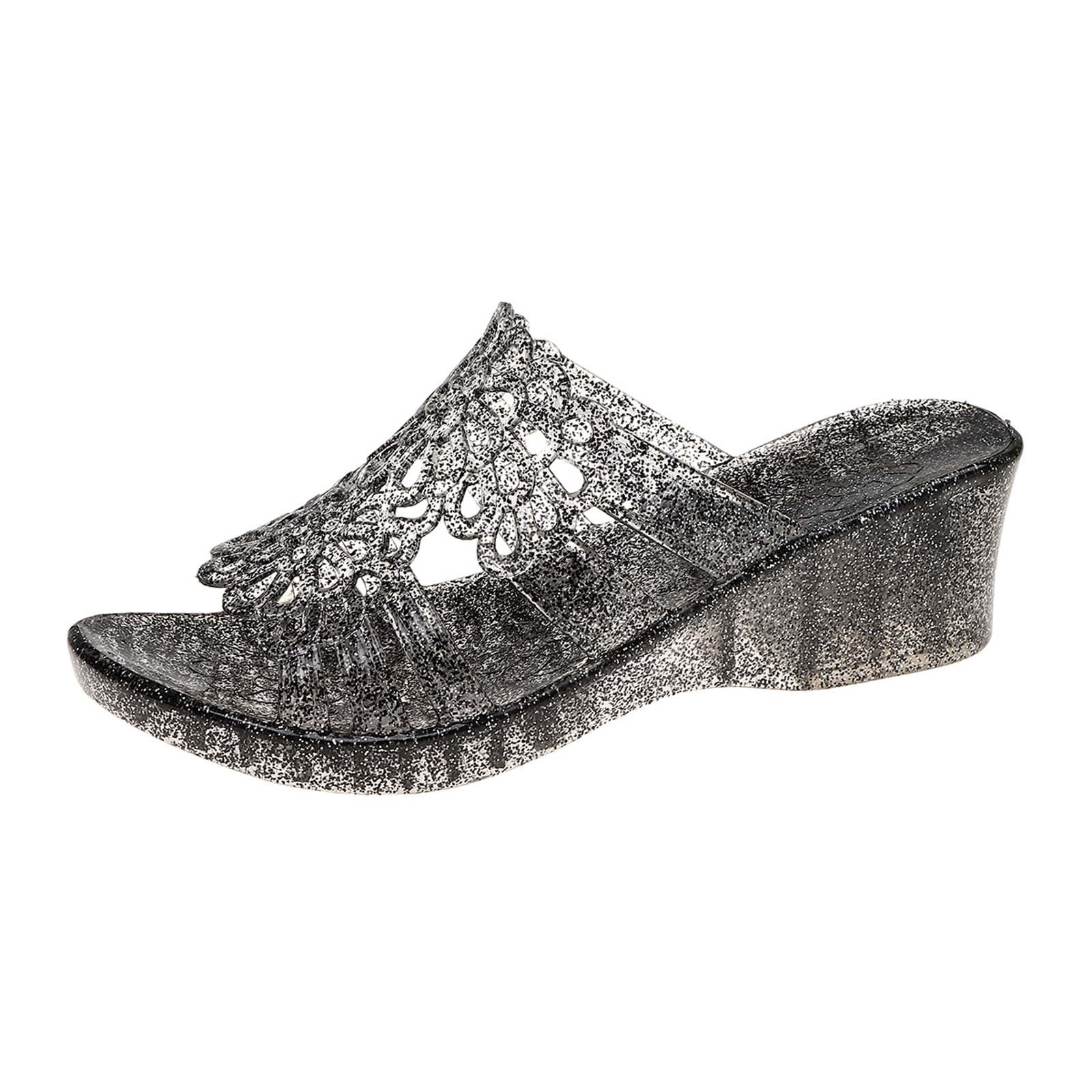 CAIXIA Jelly Sandals for Women Clear Sandals Jelly Shoes Women Mary ...