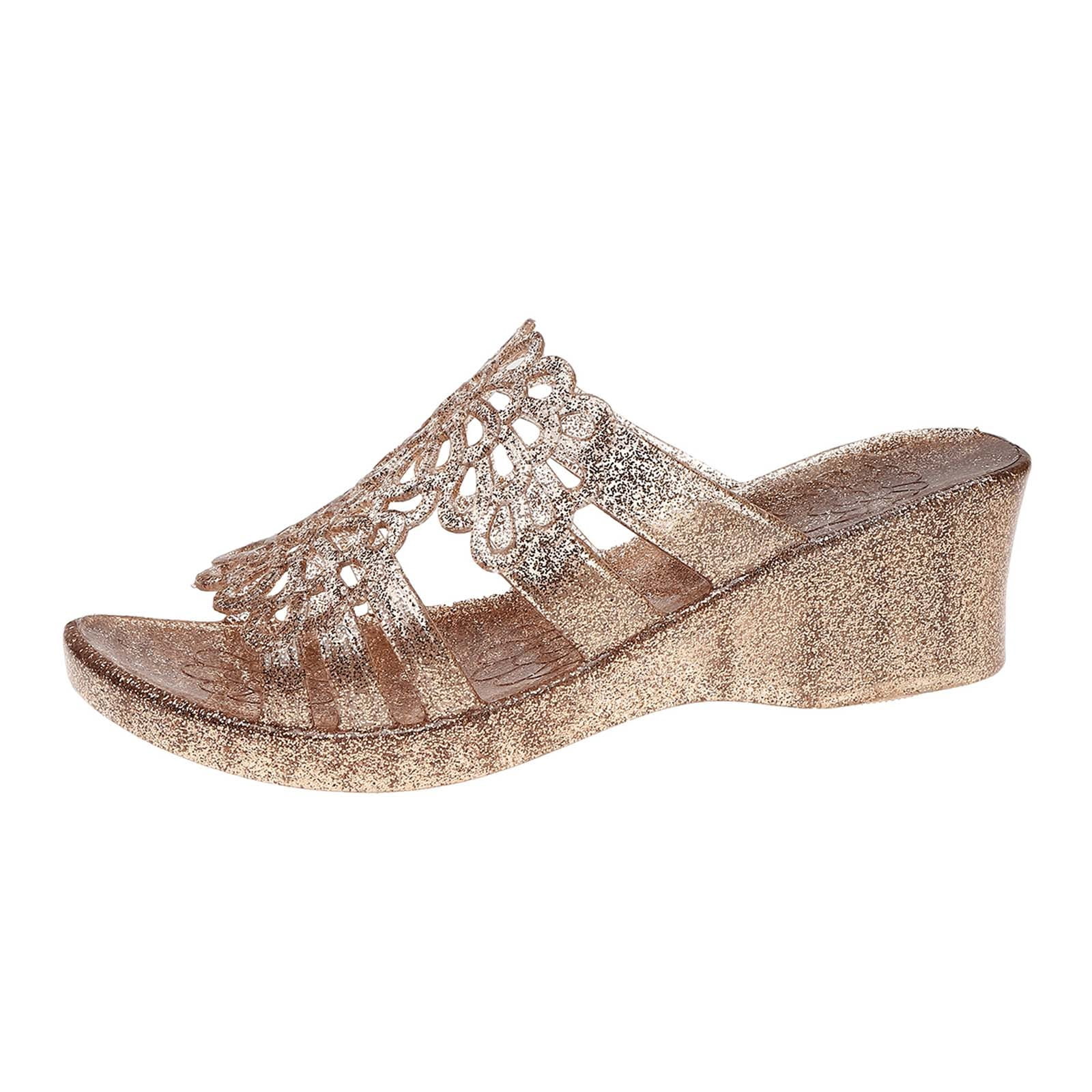 CAIXIA Jelly Sandals for Women Clear Sandals Jelly Shoes Women Mary ...