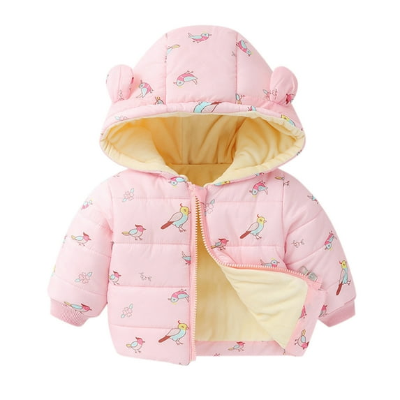 CAIXIA Kids Puffer Jacket - Unisex Toddler Baby Boys Girls Cute Cartoon Animals Hooded Coat ...