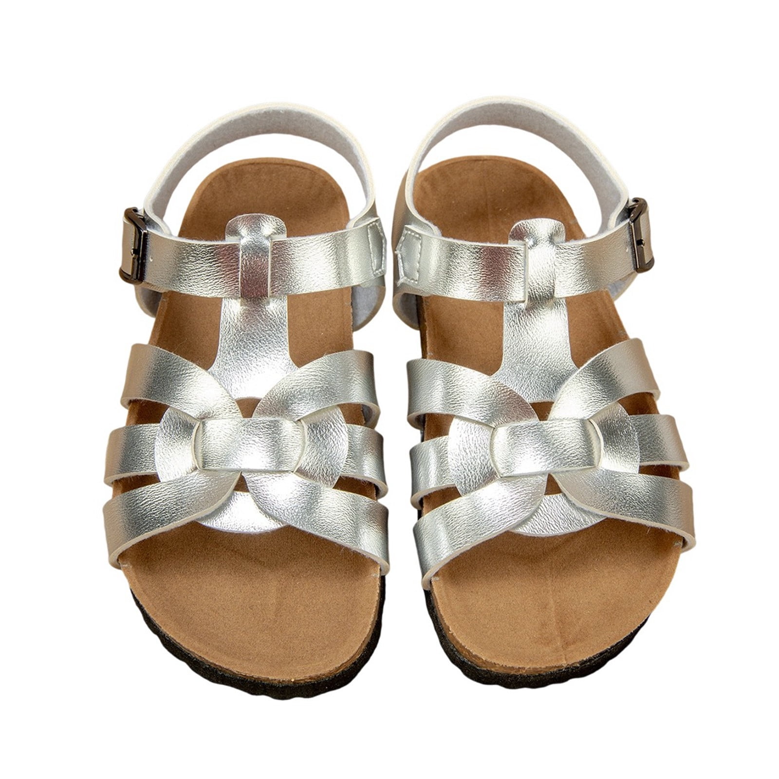 CAIXIA Kids Sandals Size 1 Summer Casual Floral Cork Sandals for Girls ...