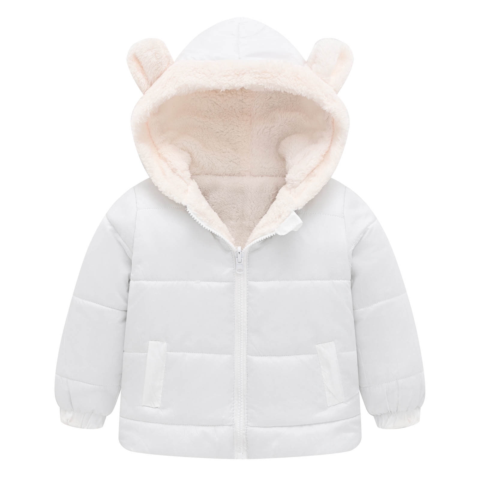 CAIXIA Kids Winter Puffer Jackets Girls,Toddler Boys Girls Winter Coat Bear Ears Hooded Jacket ...
