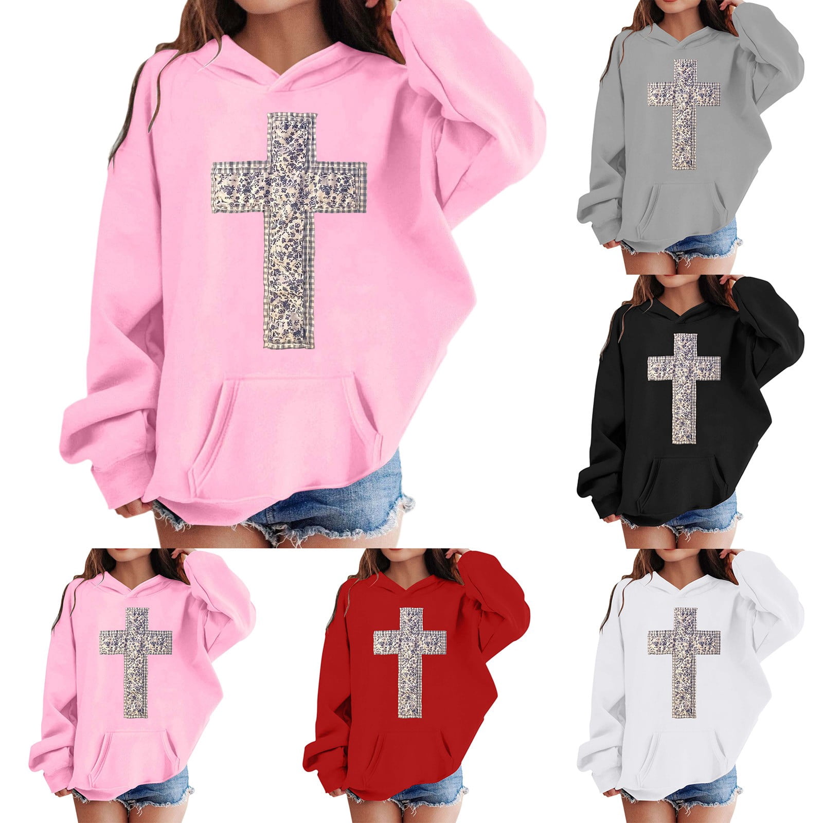 CAIXIA Little Girl Hoodies Size 4t Trendy Fall Hooded Sweatshirts Long ...