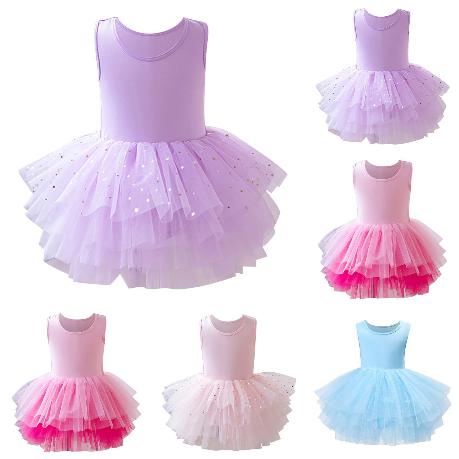 CAIXIA Pink Ballet Leotards for Girls Ballet Leotards Sparkly ...