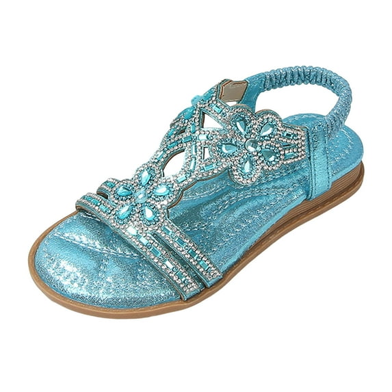 CAIXIA Sandals Women Dressy Women's Bohemian Casual Slingback Sandals ...