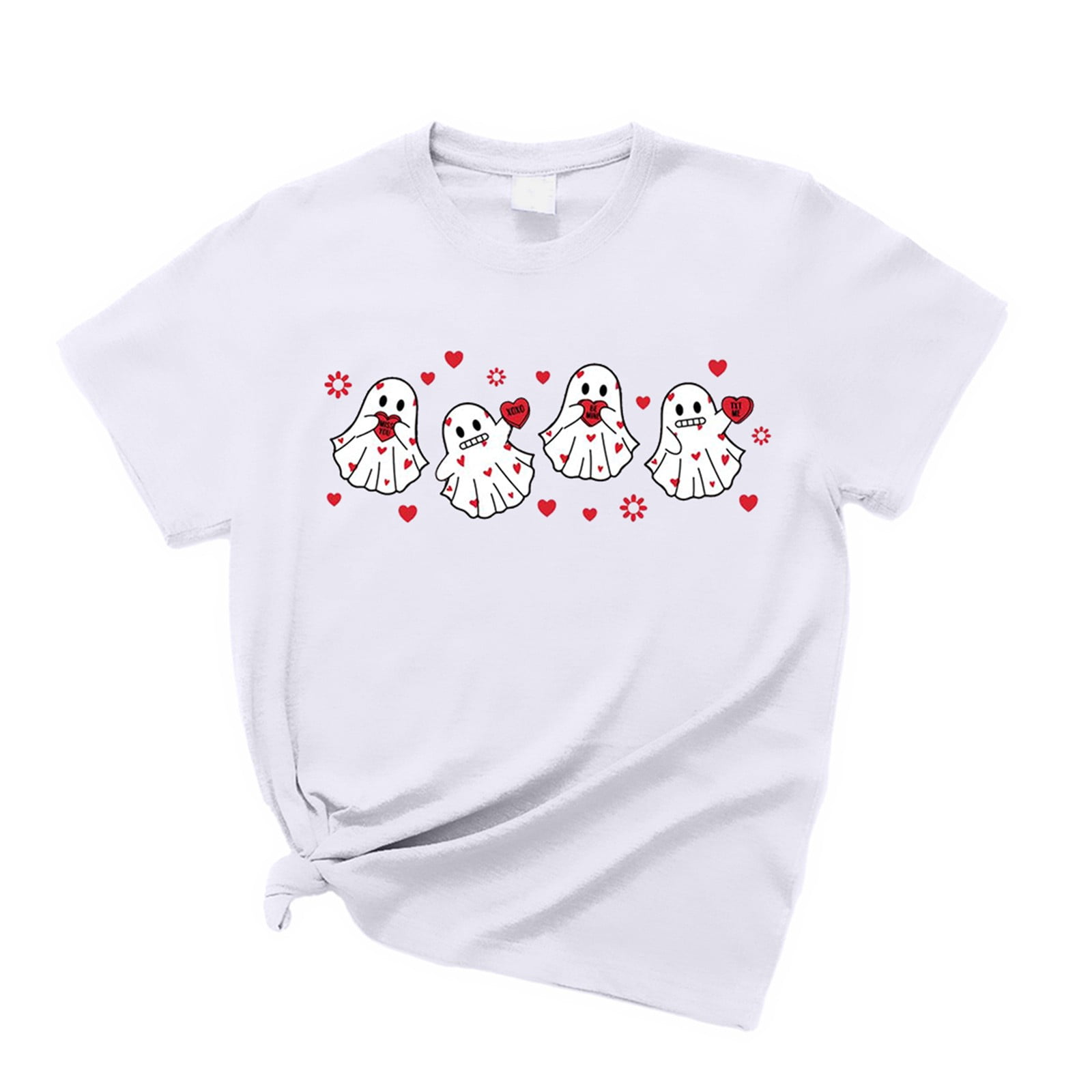 CAIXIA Shirts for Women Valentines Sweater Women Short Sleeve Shirts ...