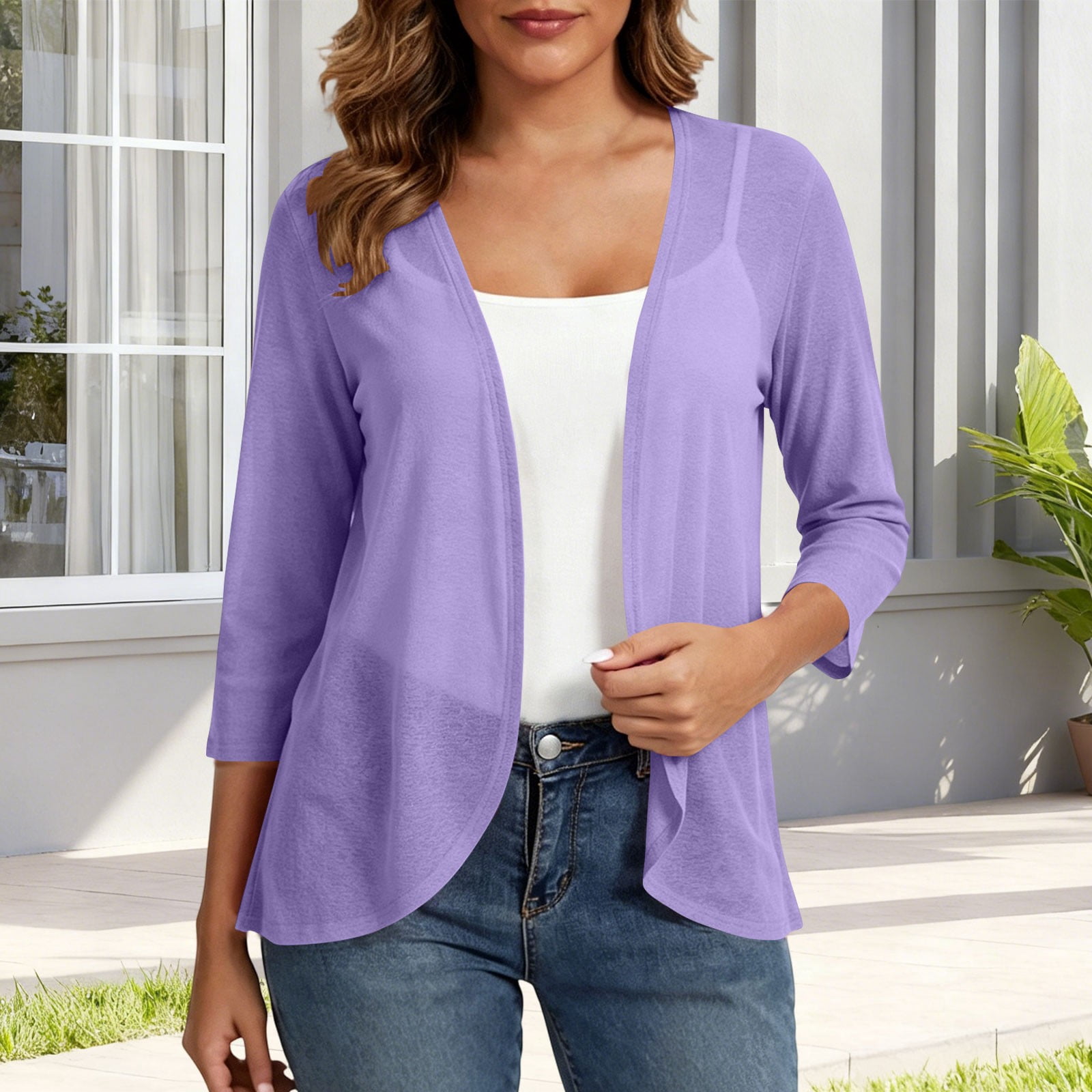 CAIXIA Shrugs For Dresses Summer Lightweight Cropped Cardigan Shrug ...