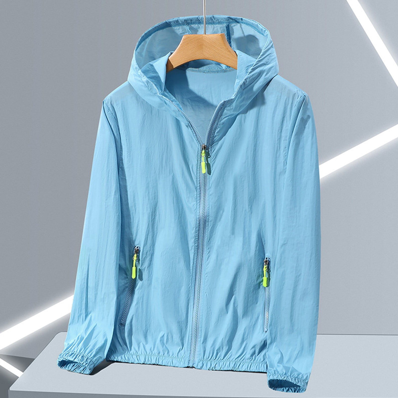 CAIXIA Sun Hoodie for Women Zip Up Long Sleeve Sun Shirt Spf 50+ Uv ...